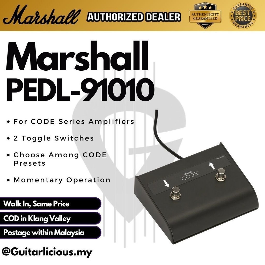 Marshall PEDL-91010 2-Way Footswitch for Code Amplifier ( PEDL91010 / CODE-AMP ) | Shopee Malaysia