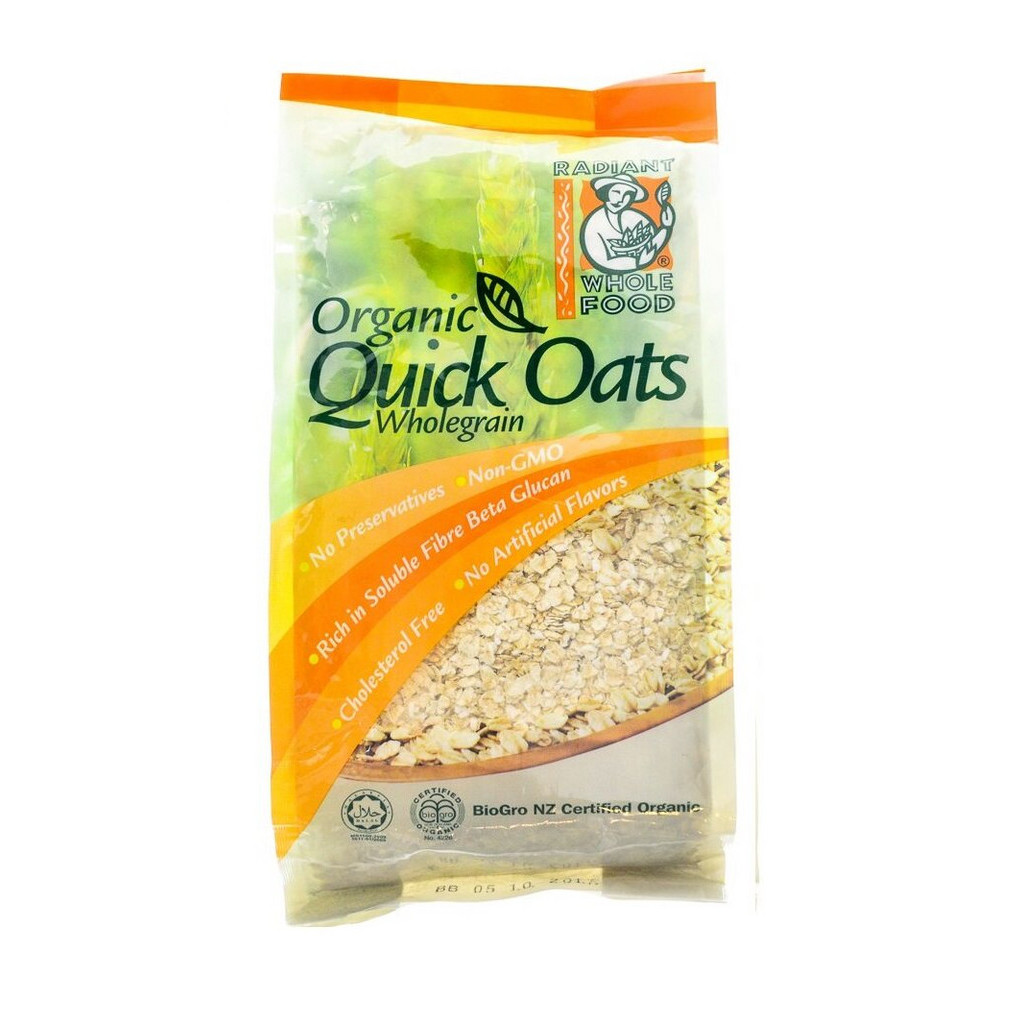 Radiant Organic Quick Oats 500g | Shopee Malaysia