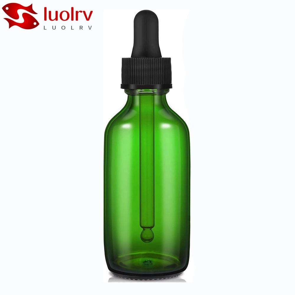Luolrv 12pcs Eye Dropper Bottles Green Glass Dropper Bottle