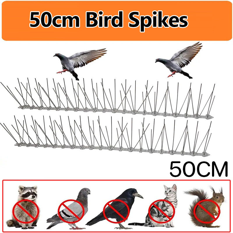 50cm 1/3/5Pcs Bird Spikes Stainless Steel Animal Repeller Chase Birds ...