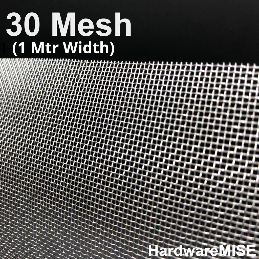 Stainless Steel Wire Mesh SS 304 Insect Netting 30 mesh 1 Meter Width ...