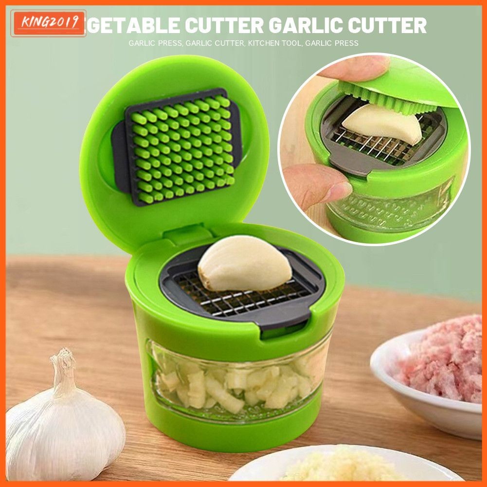 Multifunctional Plastic Garlic Press Crusher Slicer Shaper Dicing ...