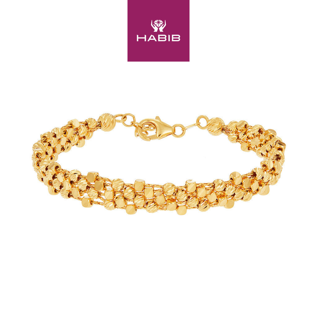 HABIB Oro Italia 916 Yellow Gold Bracelet GW47931023 (22K Gold ...