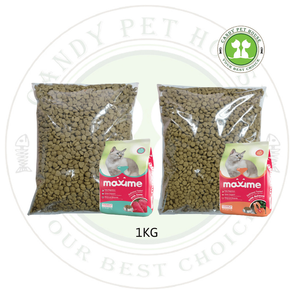 Maxime Kitten And Adult Dry Cat Food 1kg Repack Shopee Malaysia