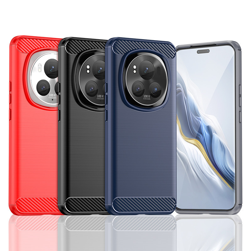 For Honor Magic 6 Pro Case ELVEV Shockproof Brushed Texture TPU Full ...