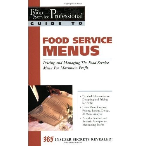 [BnB] Food Service Menus: Pricing and Managing the Food Service Menu ...