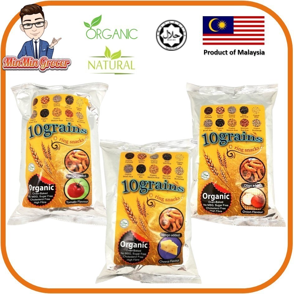 MH FOOD 10 Grains Ring Snacks 50gm -Cheese/Onion/Tomato | Shopee Malaysia