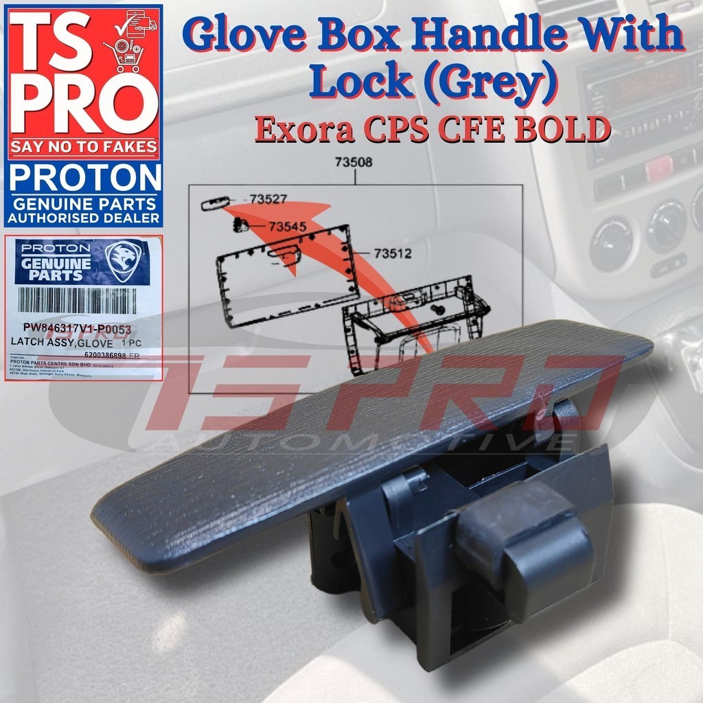 Proton Exora CPS CFE BOLD Genuine Glove Box Handle With Lock (Grey ...