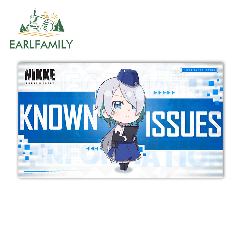 EARLFAMILY 13cm Nikke Anime Slap Car Sticker Cartoon Motorcycle Helmet ...