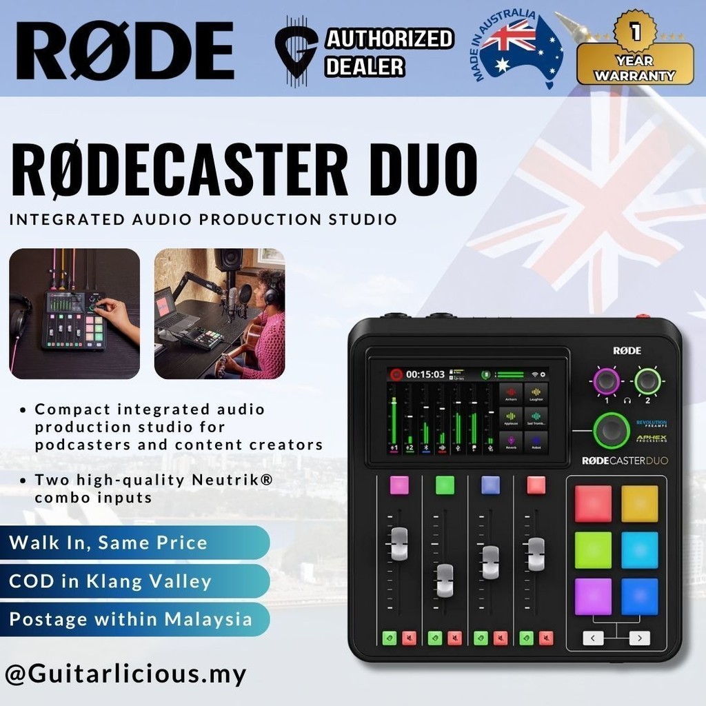 RODE RODECaster Duo Integrated Audio Production Studio for Podcaster ...