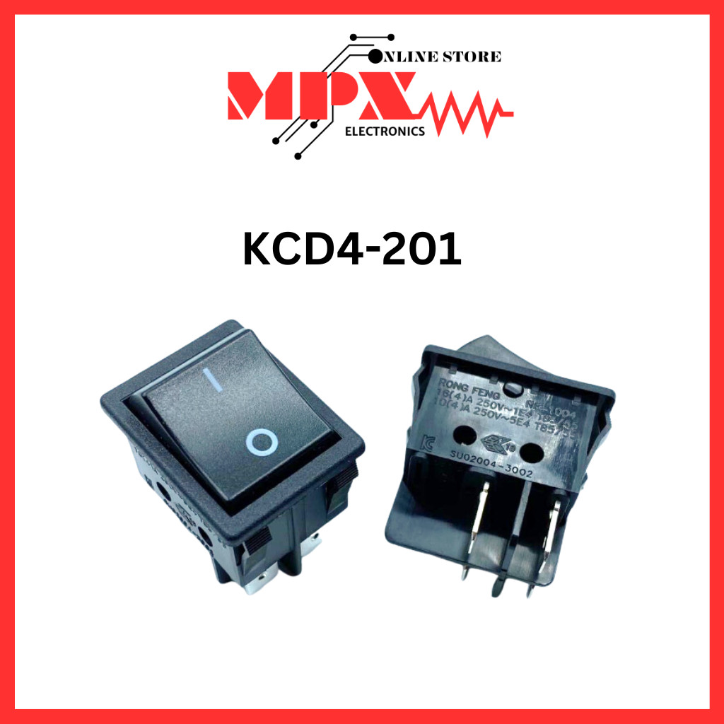 Rong Feng RF-1004 4P Rocker switch 16A 250VAC (KCD4-201) | Shopee Malaysia