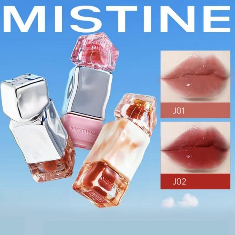 Mistine Lip Glaze 蜜丝婷唇釉粉色限定包装唇釉 Jelly Lip Glaze New Product Lipstick ...