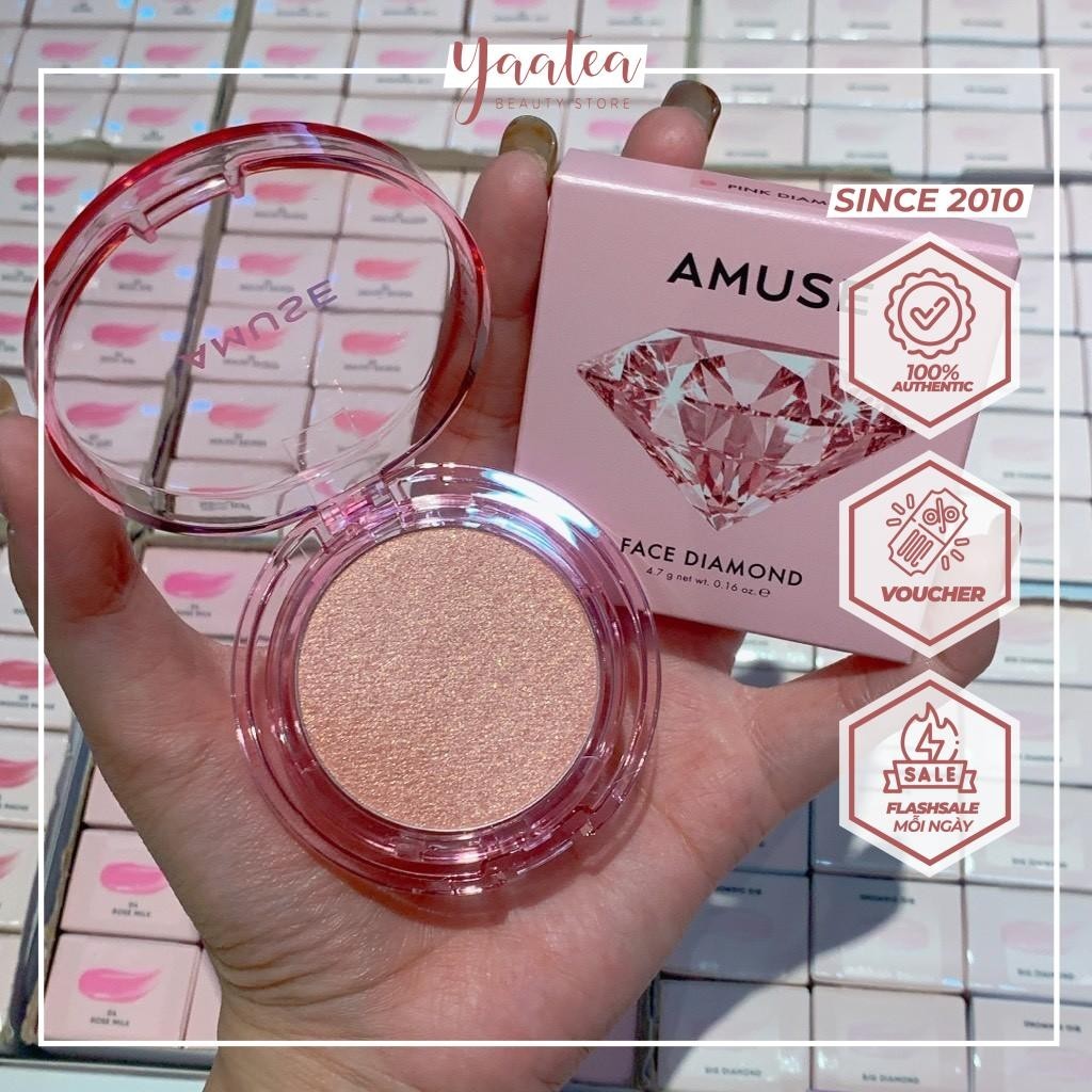 Highlight Amuse Face Pink Diamond 4.7g | Shopee Malaysia