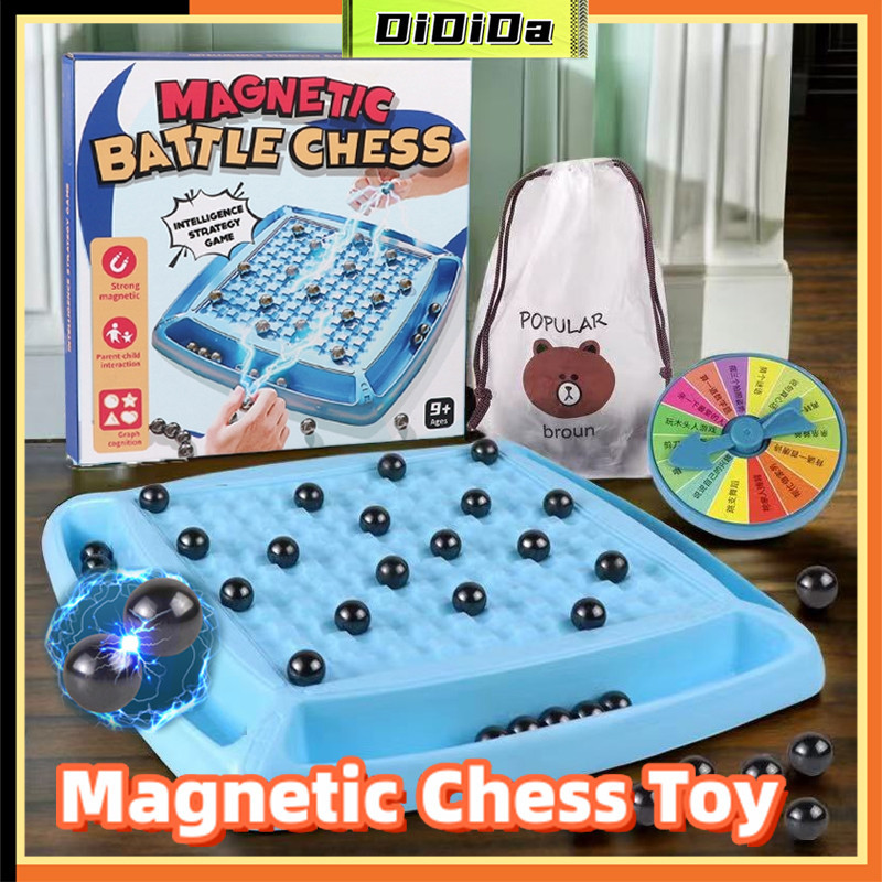 Ship 24H Magnetic Chess Magnet Toy Checkers Board Game Puzzle Battle ...
