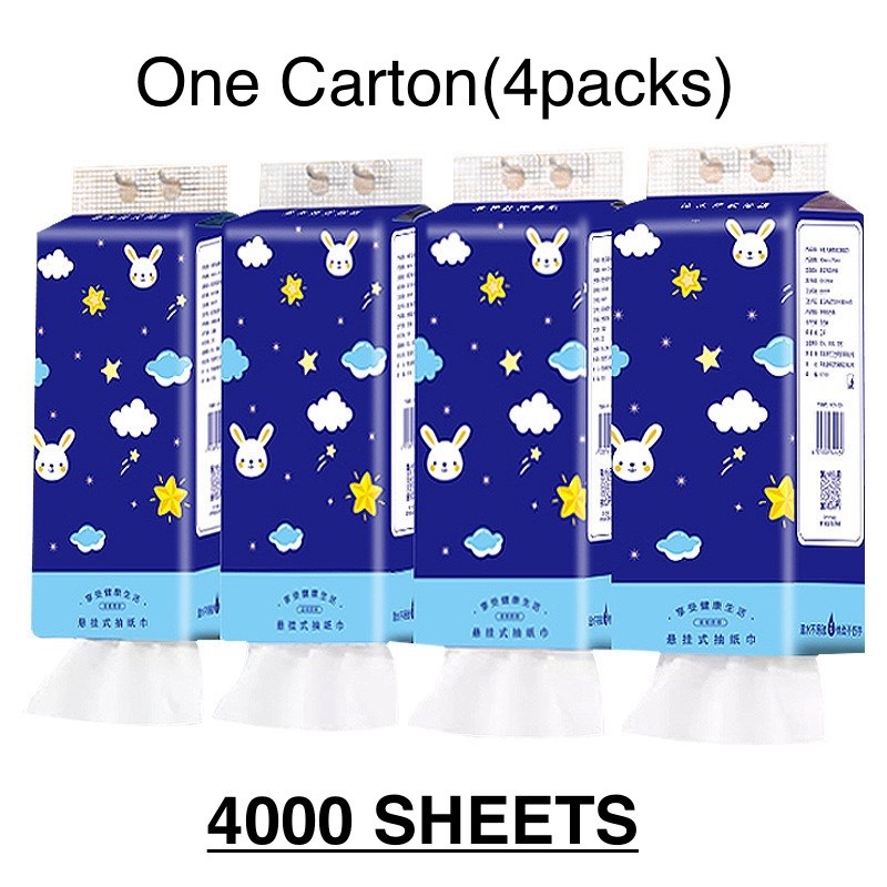 (Ready Stock)Hanging Tissue 4packs Tisu Gantung 4 ply Embossed Tissues ...