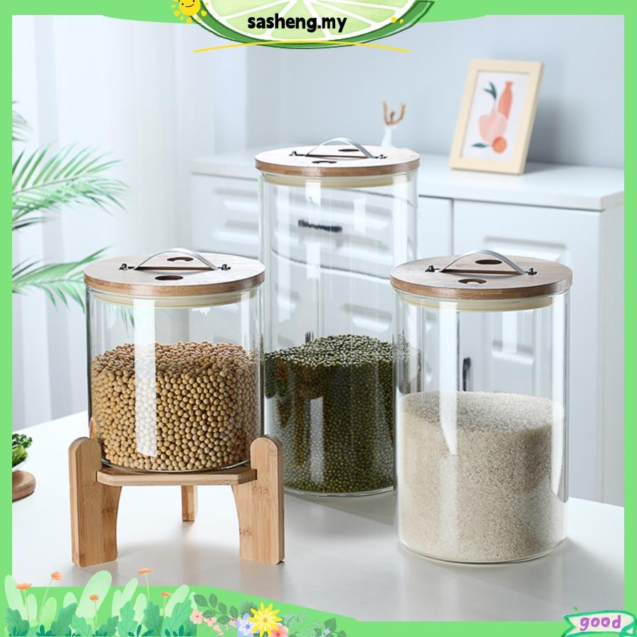 Malaysia Stock Fast Delivery5L 8L 10L glass rice dispenser rice jar ...
