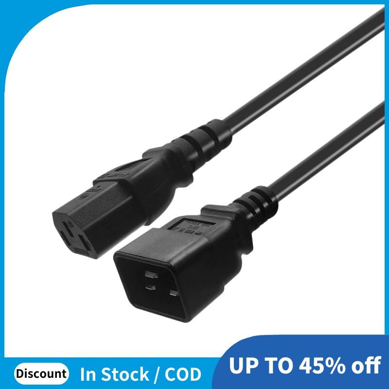 IEC 320 C13 to C20 AC Power Supply Extension Cord Adapter for PDU UPS(1 ...