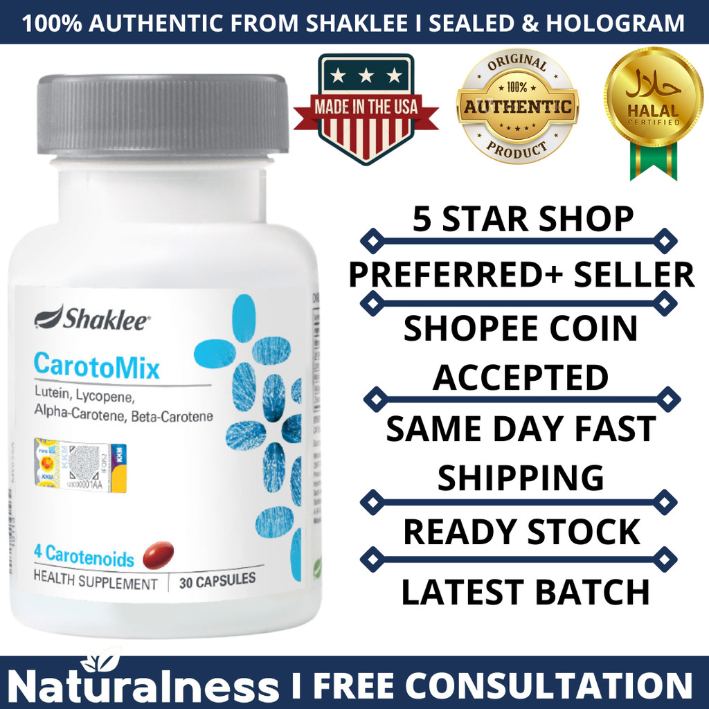 (Exp: July 2026) Shaklee ORIGINAL HQ - CarotoMix New CarotoMax Premium ...