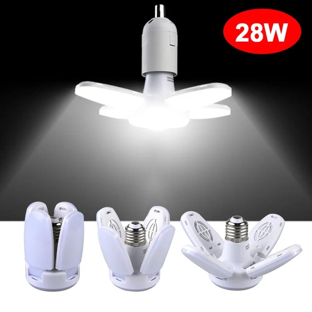 Fan Shape E27 Mini Bulb Light Foldable 28W AC Bulb LED Lamp Lampada for ...