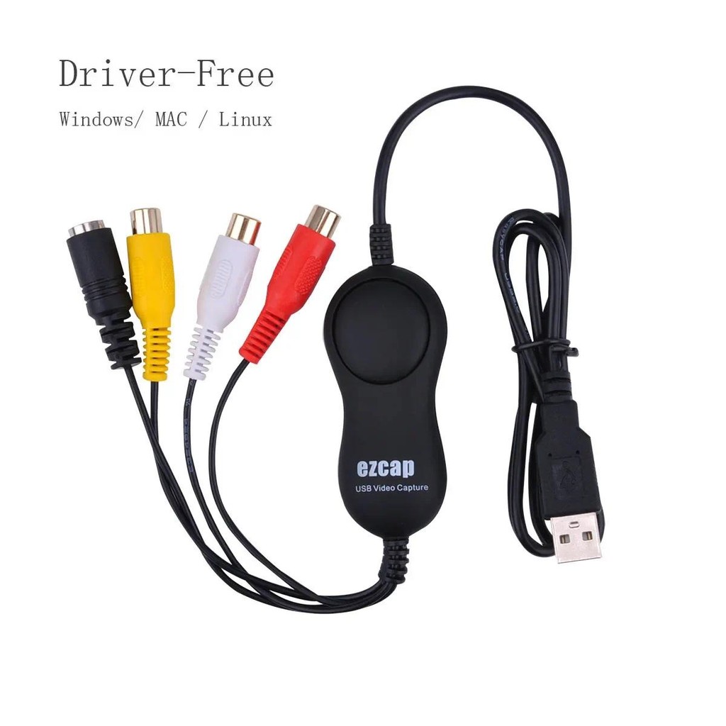 USB 2.0 UVC Audio Video Capture Card S-video Recording for Video Camera ...