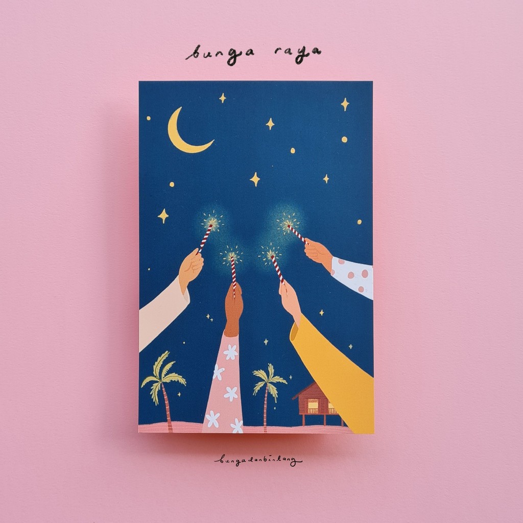 Poskad Raya - Bunga Raya by Bunga dan Bintang | Shopee Malaysia