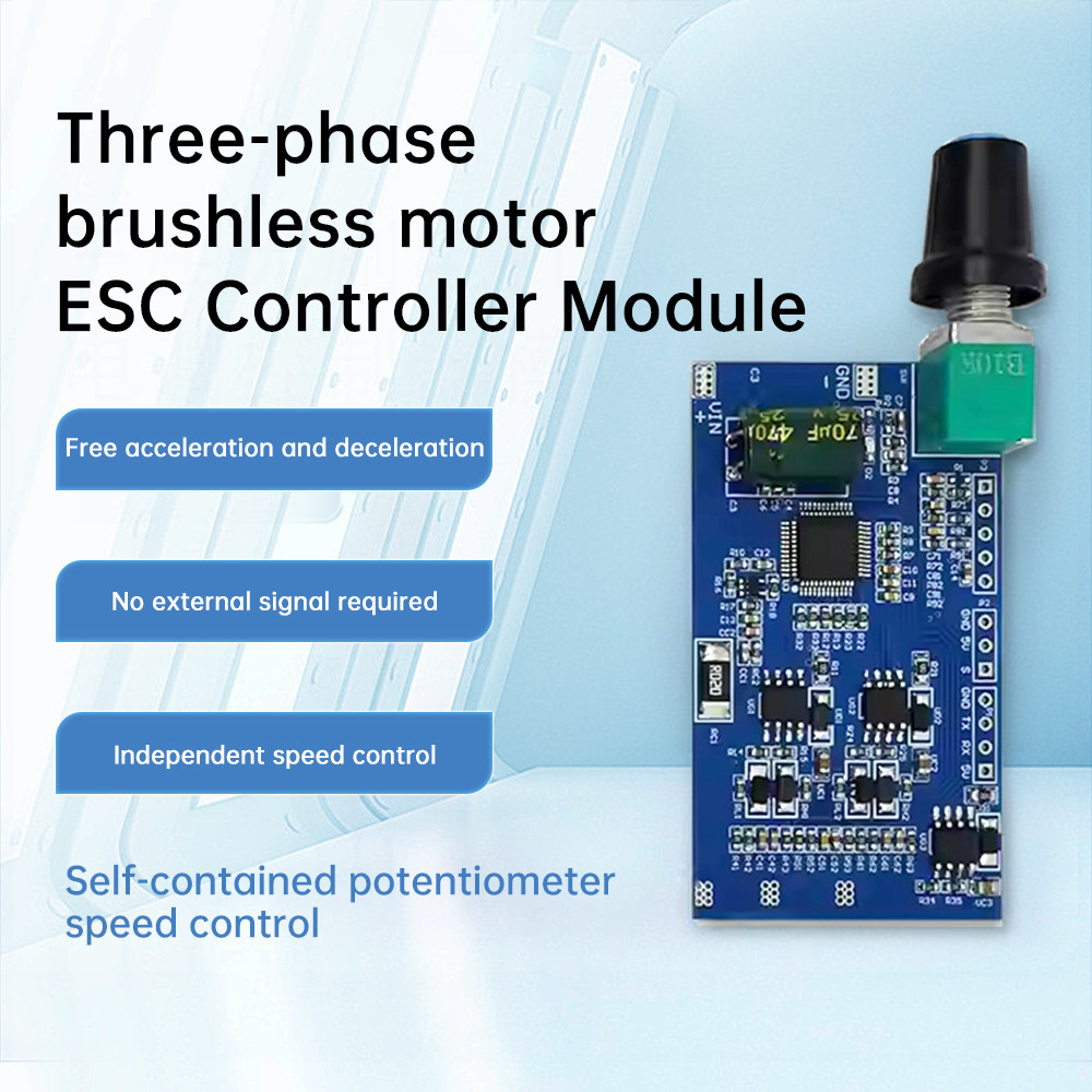 STC32G DC 3-Phase Brushless Motor Driver with Hall Motor Controller ESC Module 12V24V10A ...