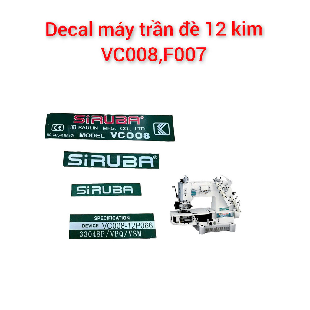 Decal, 12-needle ceiling machine stamp VC008,F007 helps refurbish new ...