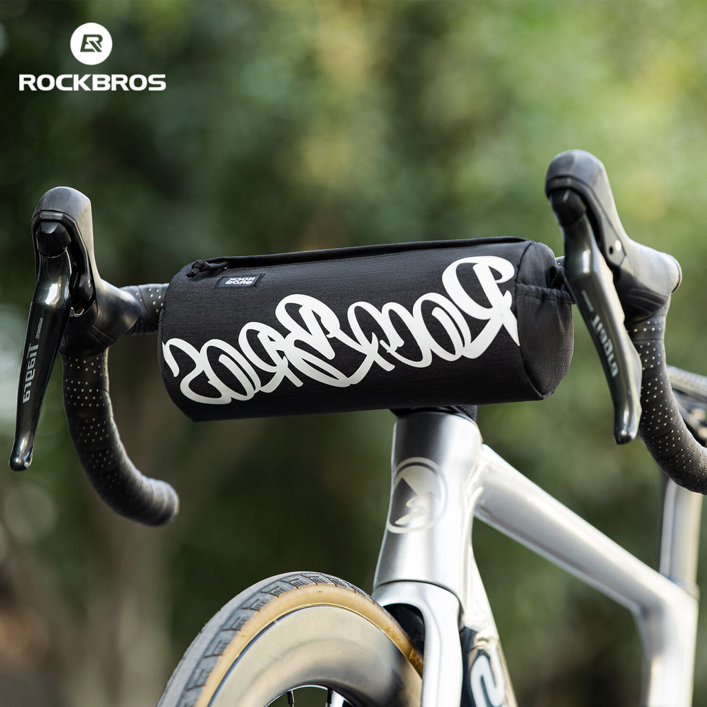 ROCKBROS Bicycle Front Bag Cylindrical Tube Hanging Bag MTB Road Bike ...