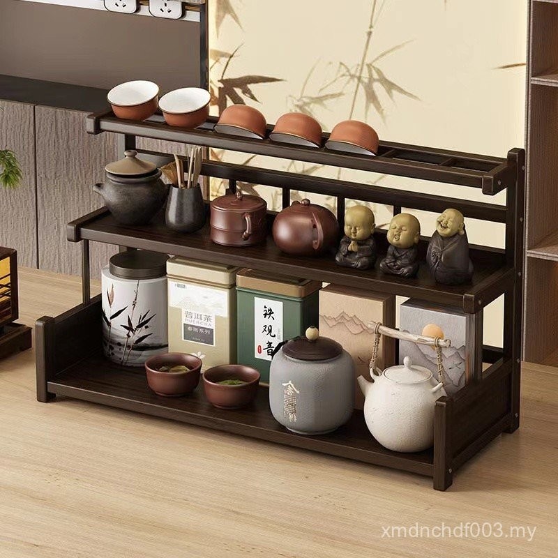 Shopee Official Desktop Bogu Rack Kung Fu Tea Cup Rack Small Tea Table ...