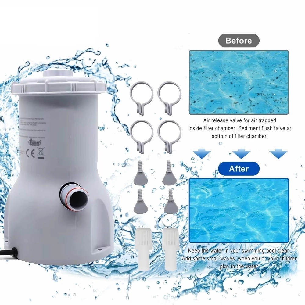 JC. Efficient Electric Water Filter Pump - 300 Gallon/Hour for INTEX ...