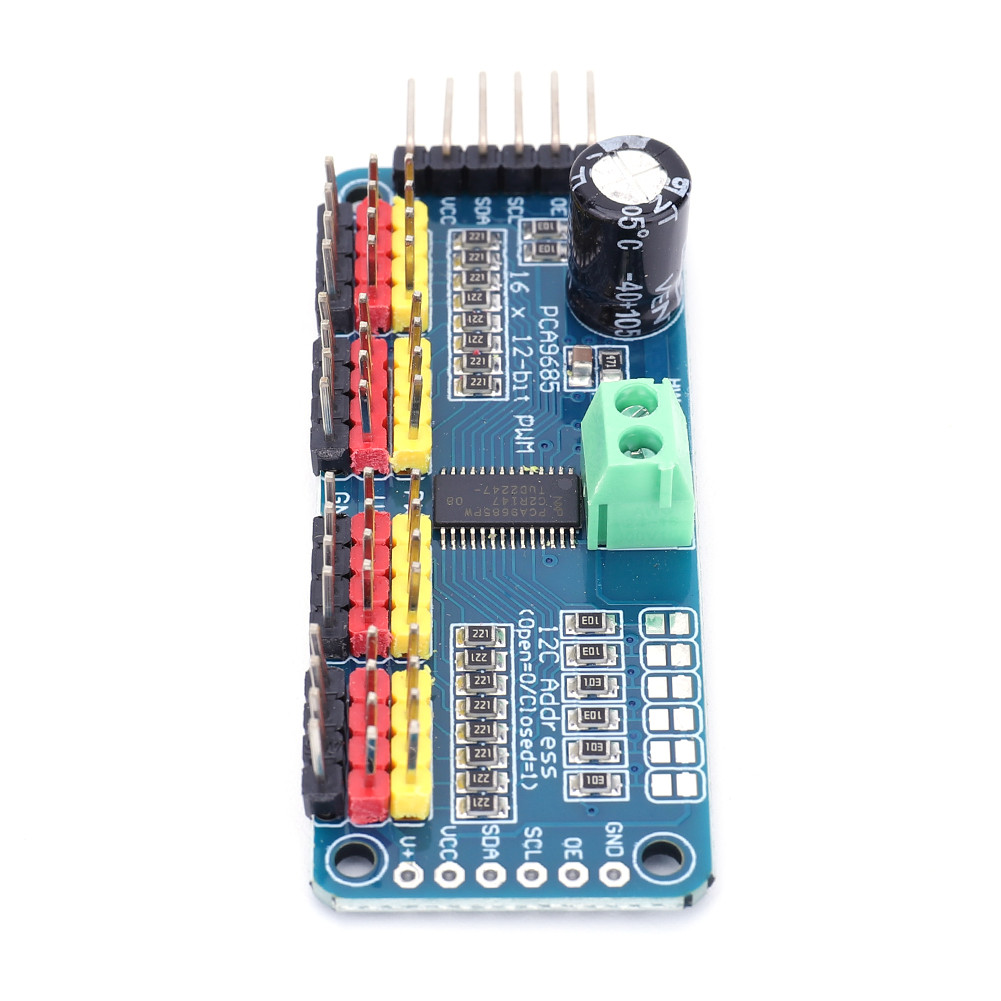 PCA9685 16 Channel PWM Servo Motor Driver Board for Arduino and Raspberry Pi with I2C Interface ...