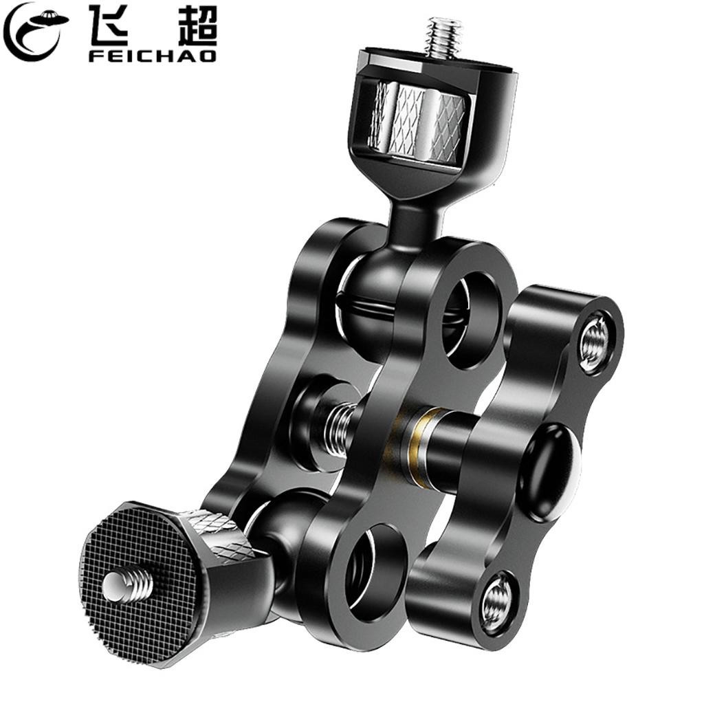 FEICHAO Universal Magic Arm 360° Rotation Dual Ball Head 1/4" Screw Magic Arm For DSLR Camera ...