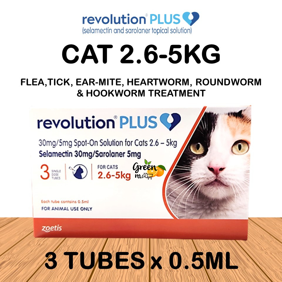 Revolution Plus for Cat 2.6-5KG (3 tubes x 0.5ml) [EXP: 08/2025 ...
