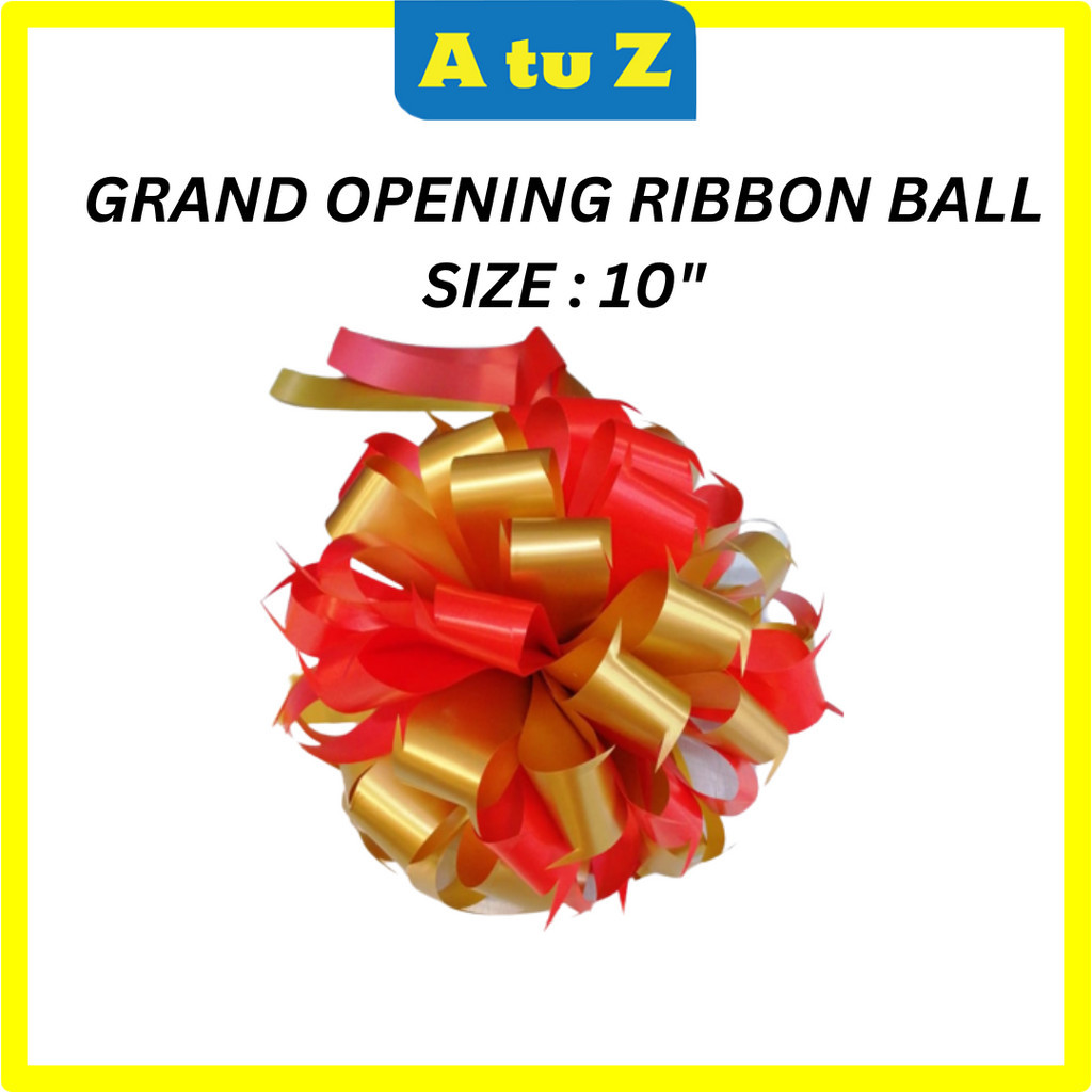 AtuZ 1Pc Ribbon Ball PP Red Grand Opening Ceremony Ribbon Car Decoration Ribbons | Shopee Malaysia