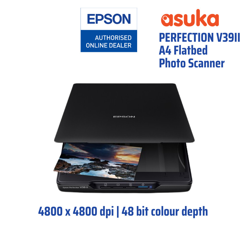 Epson PERFECTION V39II A4 Flatbed, 4800 x 4800 dpi, 48 bit colour depth ...