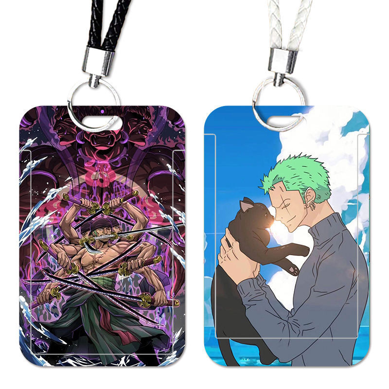 Customized One Piece Zoro Card Holder Student School Card Meal Card ...