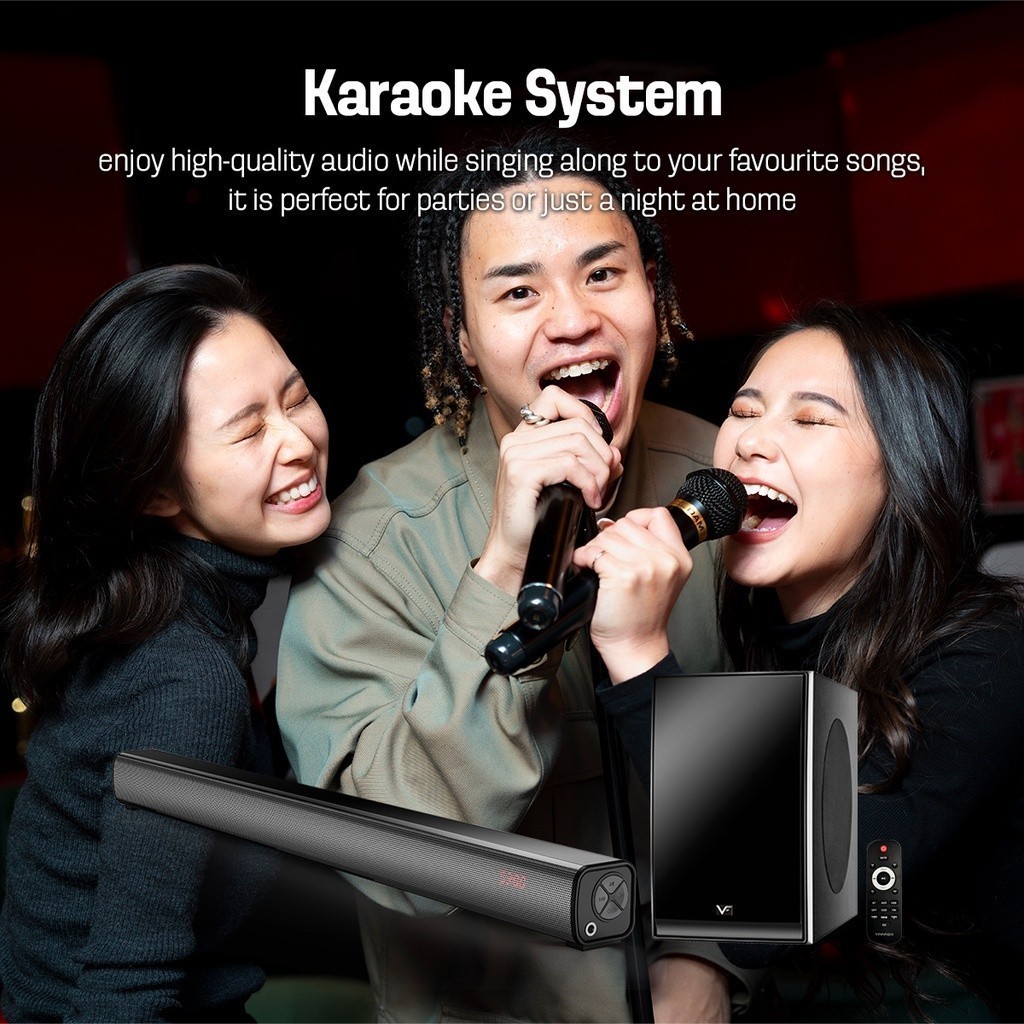 Vinnfier VF Hyperbar 303 BTRM Wireless Bluetooth Soundbar & Bass ...
