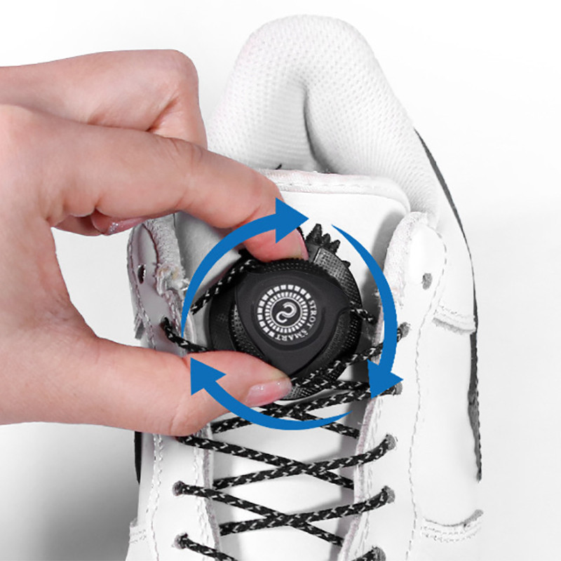 1pair Metal Wire Swivel Automatic Buckle Rope Sneaker ShoeLaces for ...
