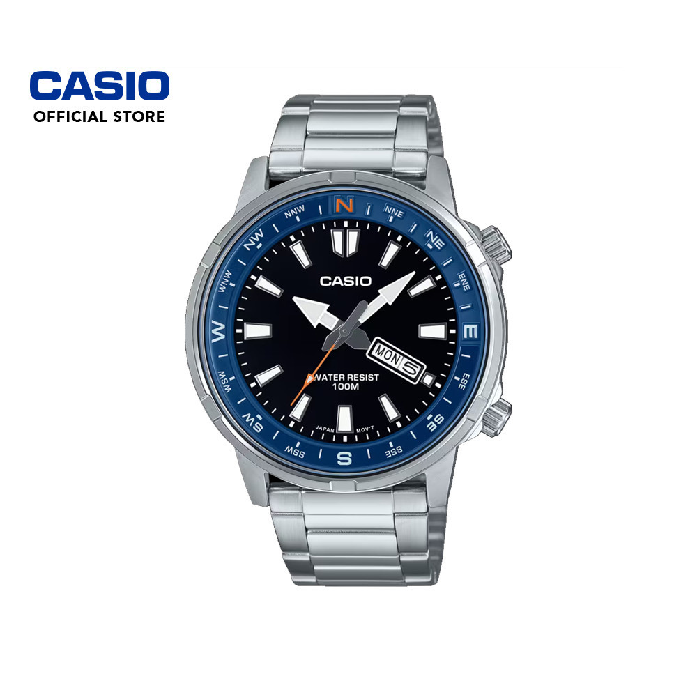 Casio General MTD-130D-1A2V Silver Stainless Steel Band Men Watch | Shopee Malaysia