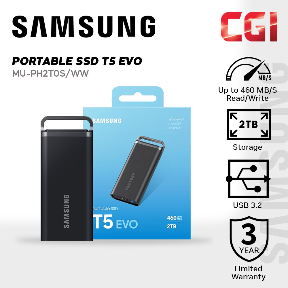 Samsung 2TB Portable SSD T5 EVO USB 3.2 Gen 1 - 2TB | Shopee Malaysia