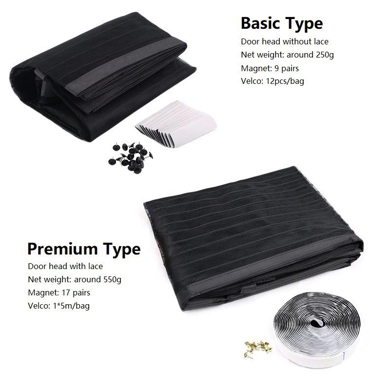 【MY Delivery】Upgrade Door Curtain Magnetic Screen Door, Double Patio ...
