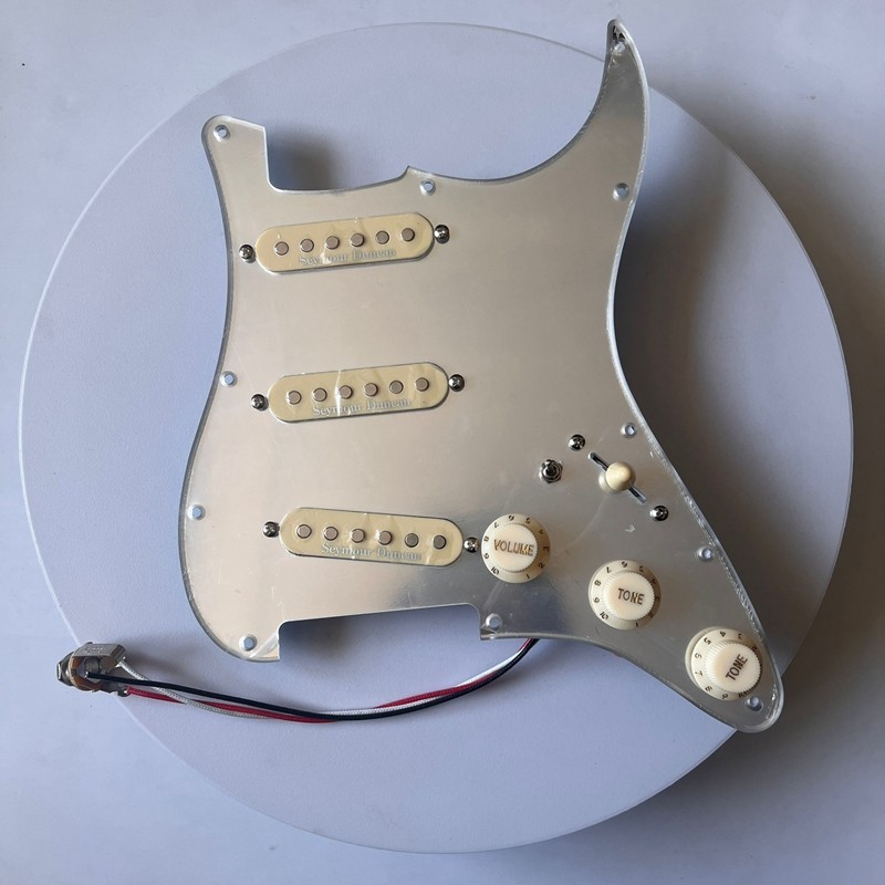 Prewired Loaded Guitar Stratocaster Pickguard SSS Pick Guard Seymour ...