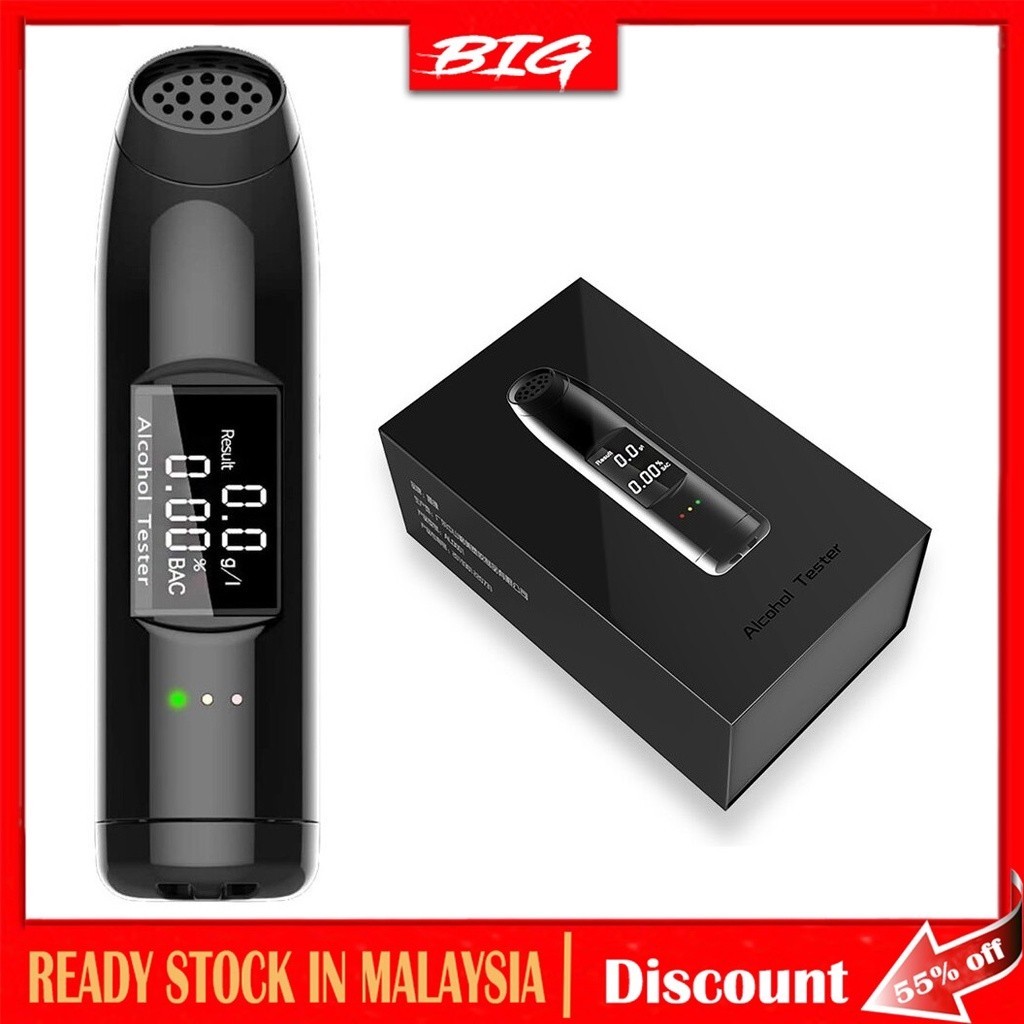 LCD Digital Alcohol Tester Quick Response Breathalyzer Breath Analyzer ...