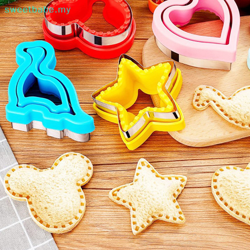 SWEETBABE Sandwich Cutter and Sealer Set for Children Kids DIY Cookies ...