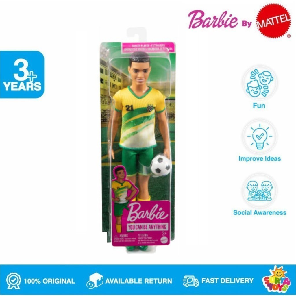 Barbie Basic - You Can Be Anything Soccer Ken No 21 Original | Shopee ...