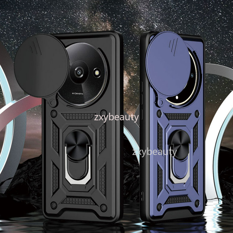 Redmi A3 A3X 4G 2024 Phone Case With Magnetic Ring Holder Casing For ...