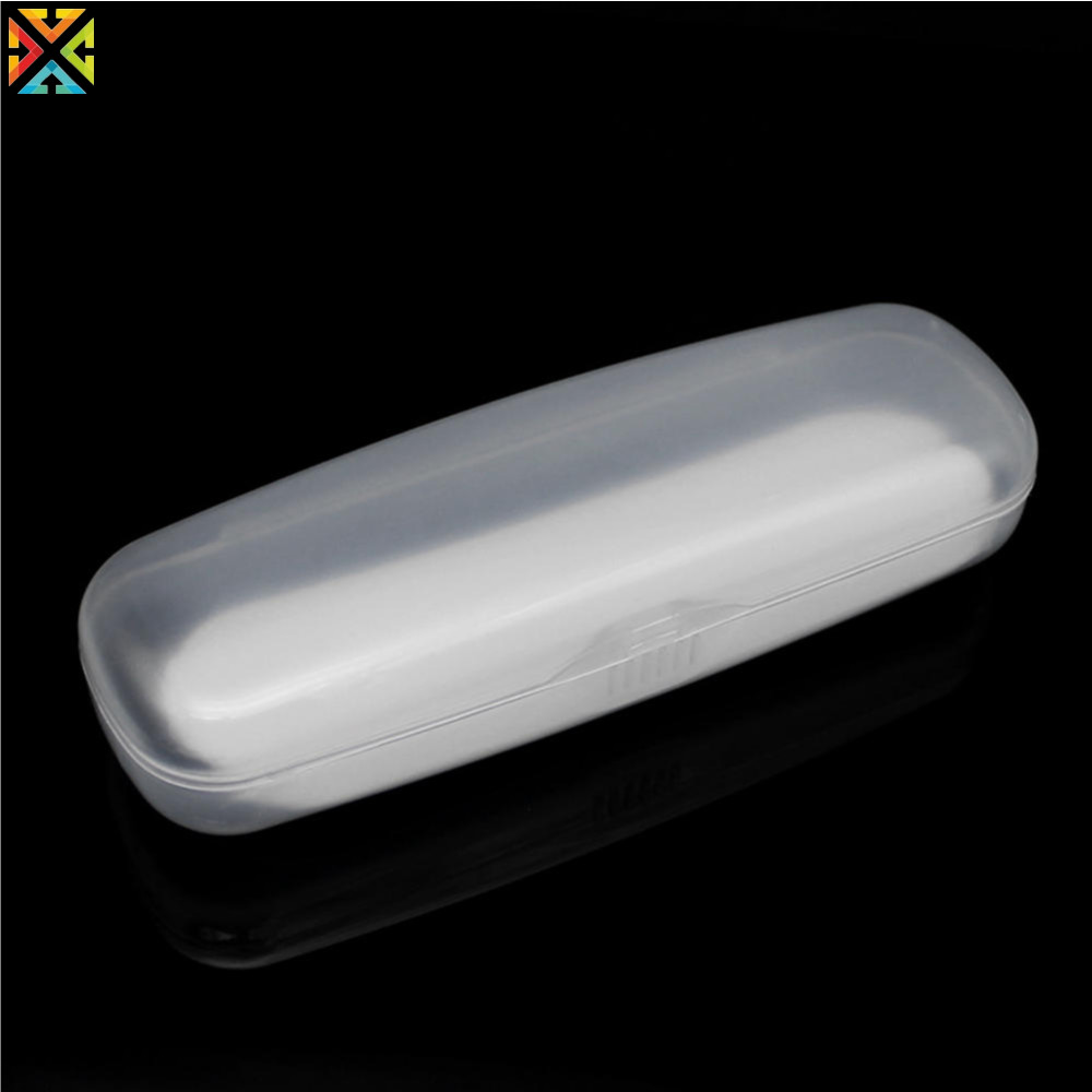 New Translucent Plastic Glasses Case Blue Transparent Reading Glasses ...