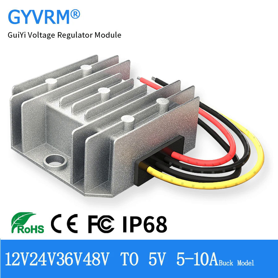 DC-DC Converter 12/5V 50W 12V to 5V Converter 36V 48V to 5V DC Converter 12V 24V 36V 48V to 5A ...