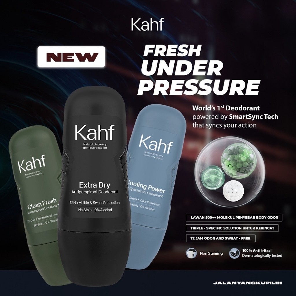 NEW !! Kahf Antiperspirant Deodorant Roll On Men's Deodorant 45ml ...