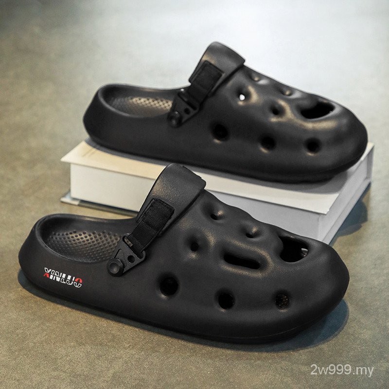 Men Women Hole Shoes Summer Can Wear Outside Anti-slip Sandals ...